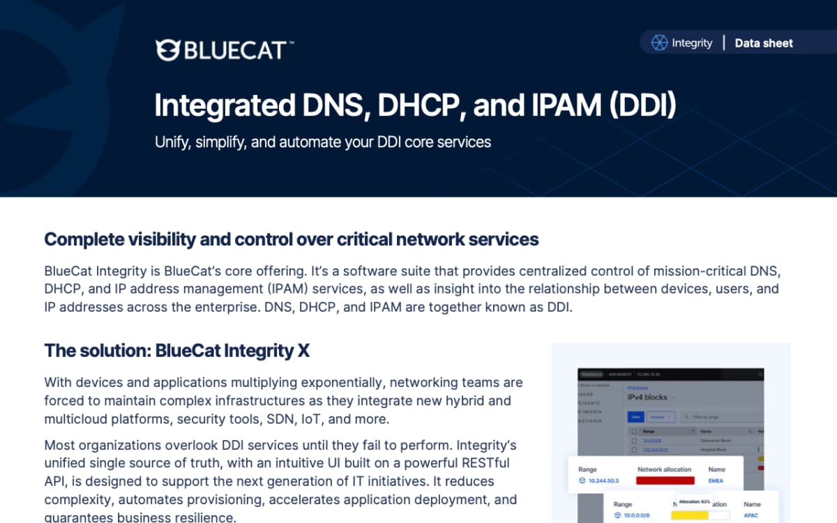 Integrity – BlueCat Networks