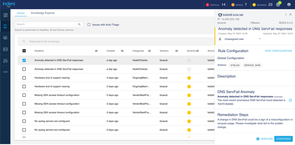 Detect anomalies and CVE risks with LiveAssurance 8.4 – BlueCat Networks