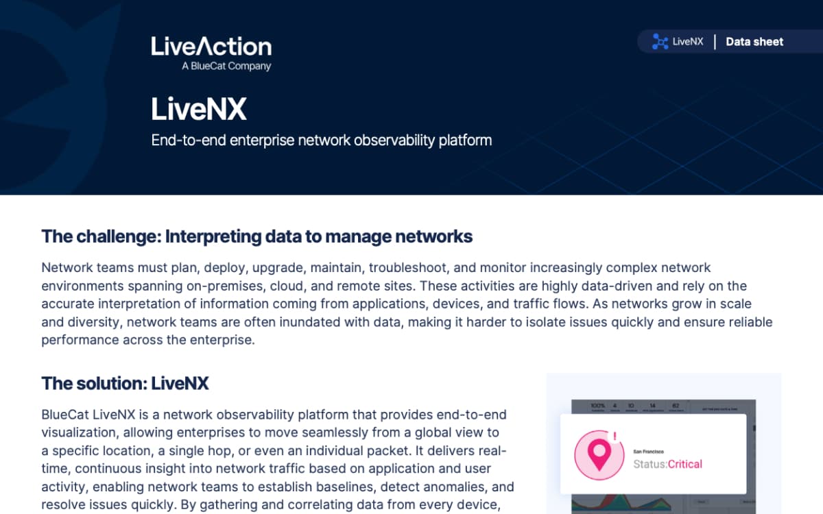LiveNX – BlueCat Networks